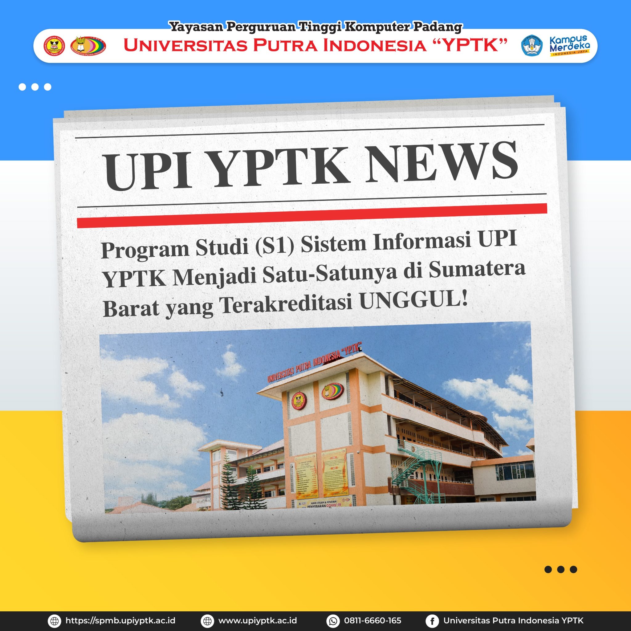 Satu-Satunya di Sumatera Barat: Program Studi SistemInformasi UPI YPTK ...